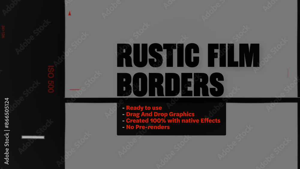Rustic Film Borders Strip Reel Motion Overlays - Vertical Stock ...