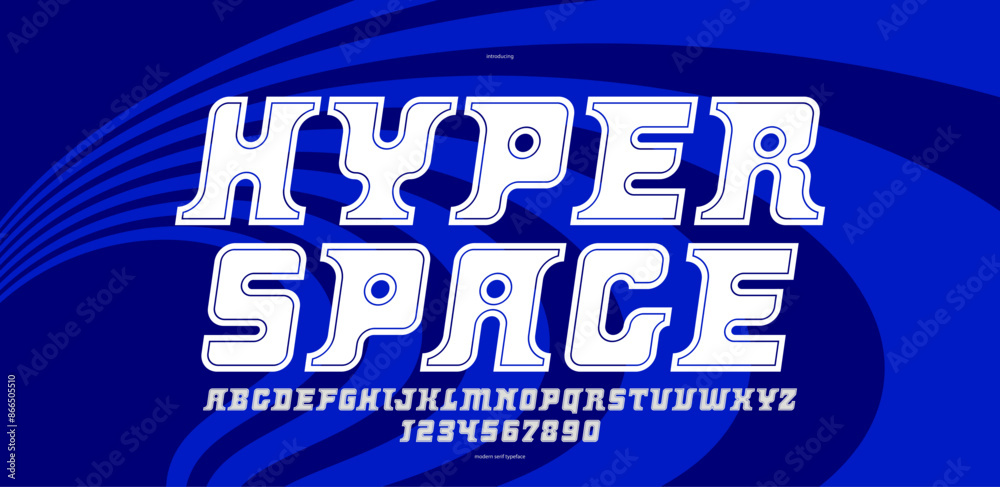 Technology and future style display font for logos and posters, vector ...
