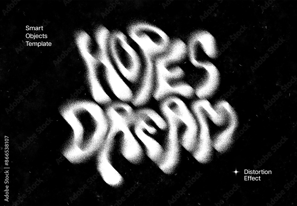 Spray Distortion Text Effect Mockup Stock Template | Adobe Stock