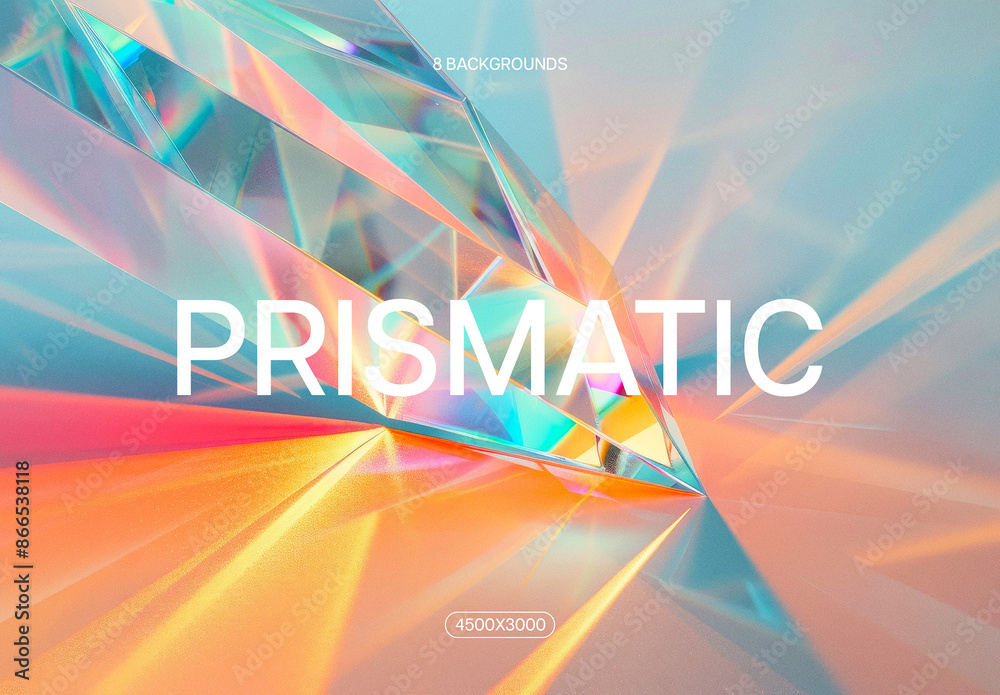 Prismatic Light Backgrounds Mockup WIth Generative AI Stock Template ...