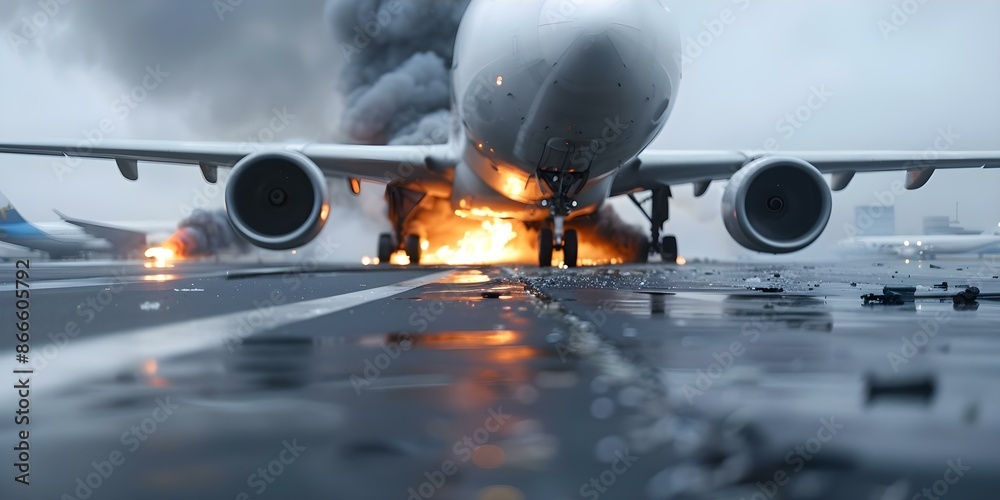 Passengers affected by explosion and fire at airport after aircraft ...