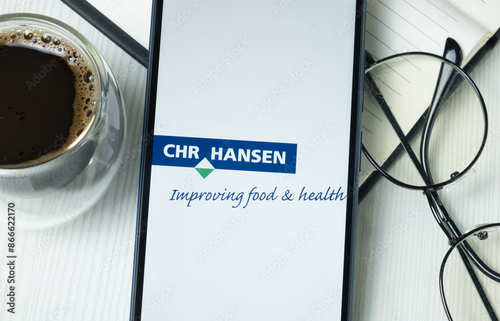 New York, USA - 21 June 2024: Chr. Hansen Logo on Phone Screen, Company ...