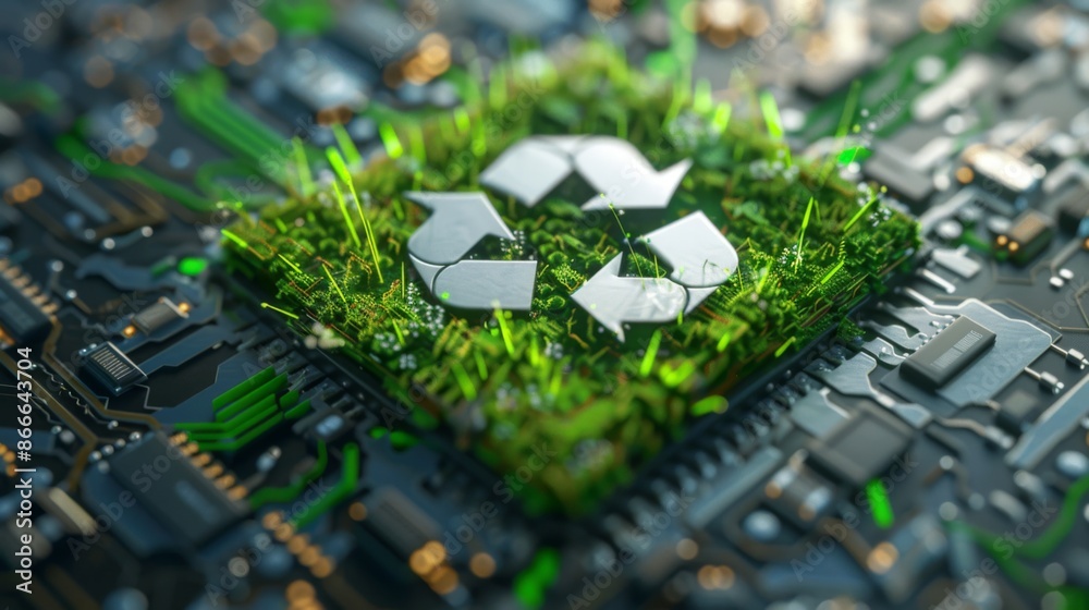 Innovative Green Technology: AI-Generated Chip Pot with Grass and ...