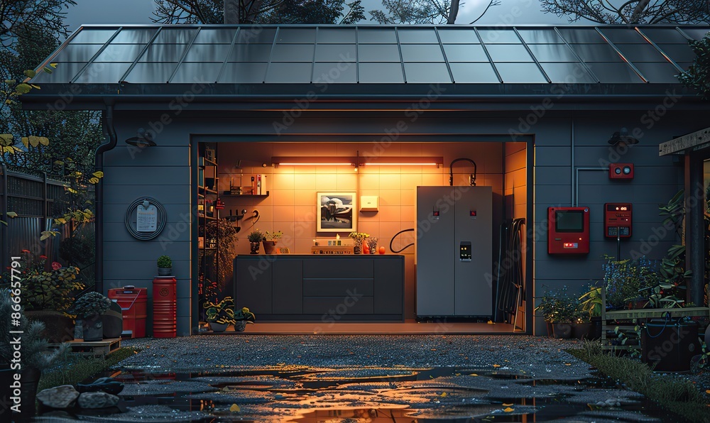 Home garage battery packs provide an alternative electric energy ...