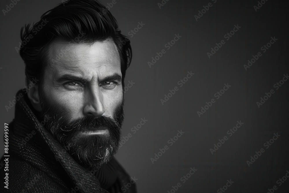 timeless black and white portrait of a distinguished gentleman with ...
