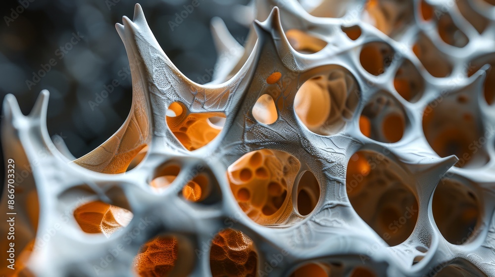 Super realistic 3D rendering of bone anatomy, medical focus, detailed ...