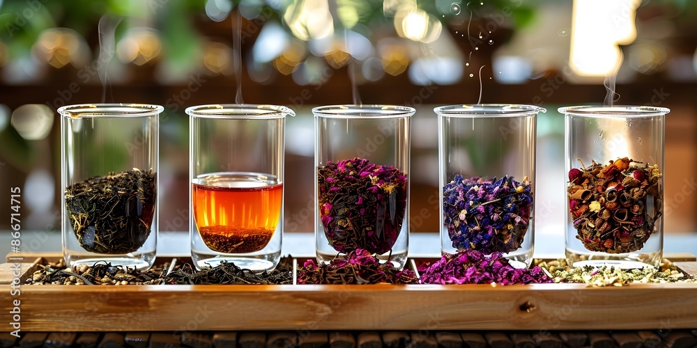 Explore visually captivating exotic tea infusions in a unique digital ...
