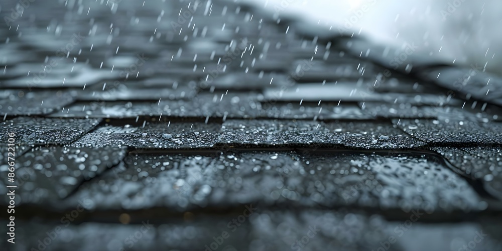 Impact of hail storm on residential shingle roof. Concept Roofing ...