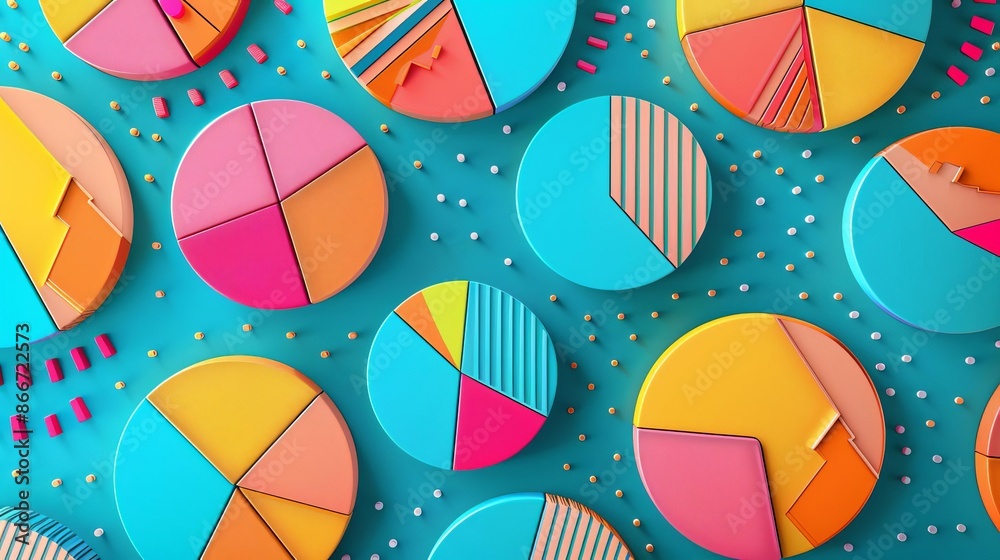 Colorful abstract geometric background featuring vibrant overlapping ...