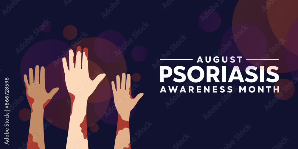 Psoriasis Awareness Month. Hand. Great for cards, banners, posters ...