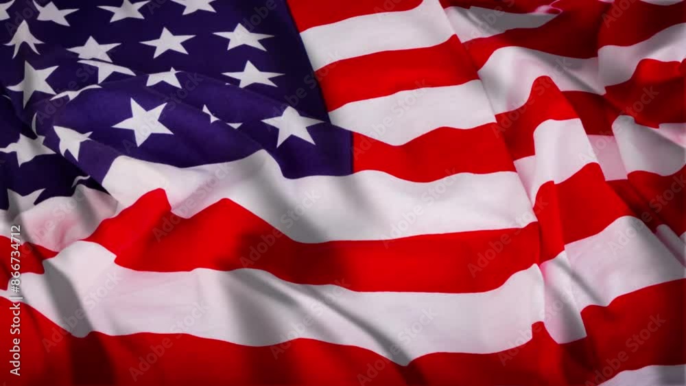 American Flag, USA Flag Animation, Seamless American flag Waving Video ...