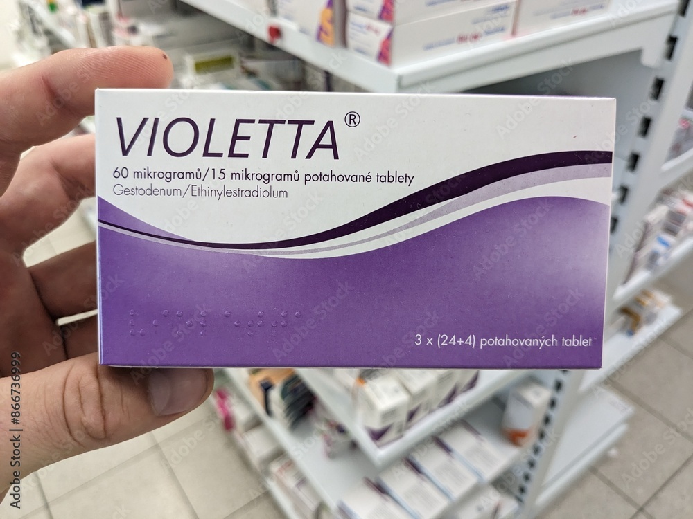 Foto de Prague, Czech Republic - June 28, 2024: VIOLETTA box of ...