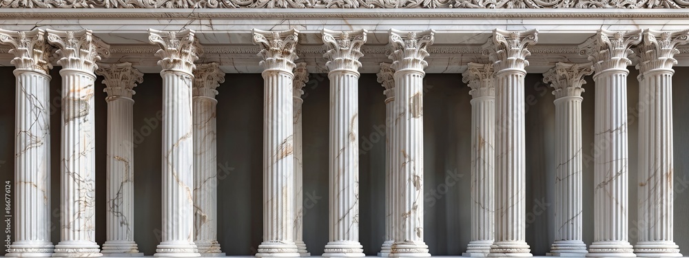 Column pillar Greek 3D Roman stone background white ancient Greece ...