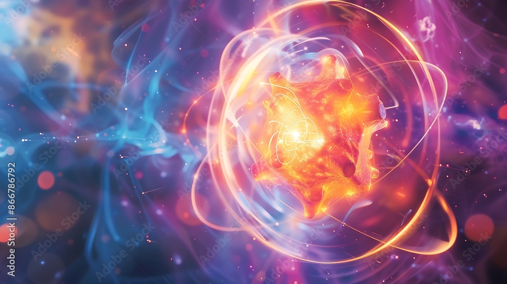 Educational chart on Nuclear Fusion explaining the merging of atomic ...