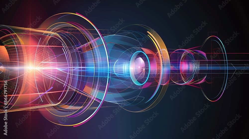 Infographic on Lenses and Optics explaining the behavior of light ...