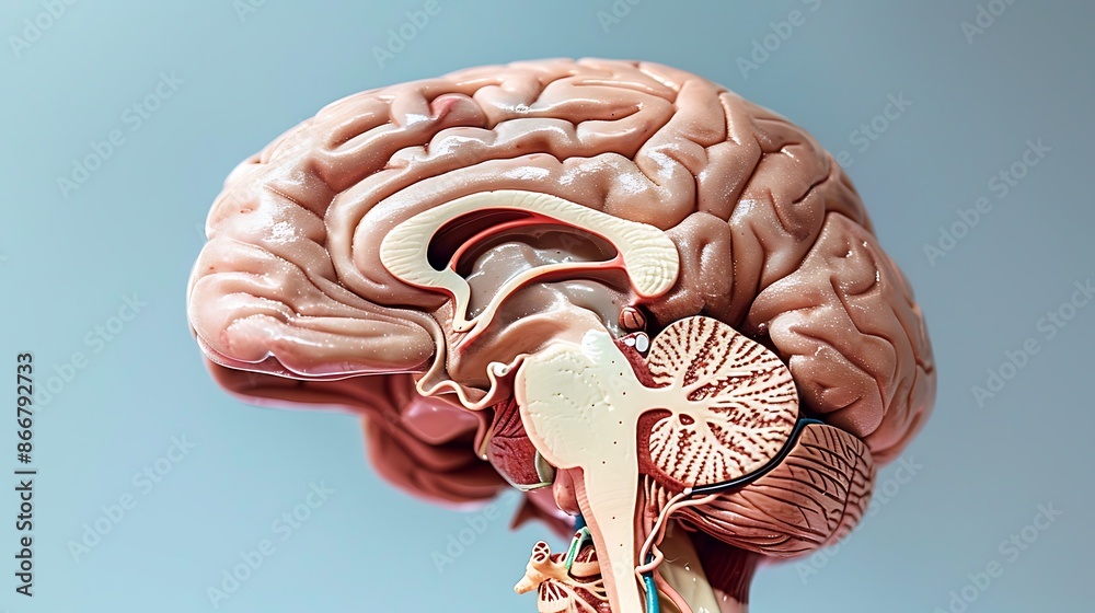Infographic showing the anatomy of the human brain labeling the major ...