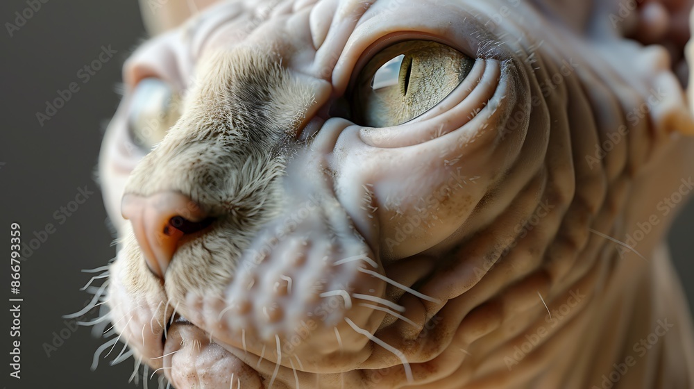 Detailed chart on the Sphynx Cat Felis catus showcasing its origins in ...