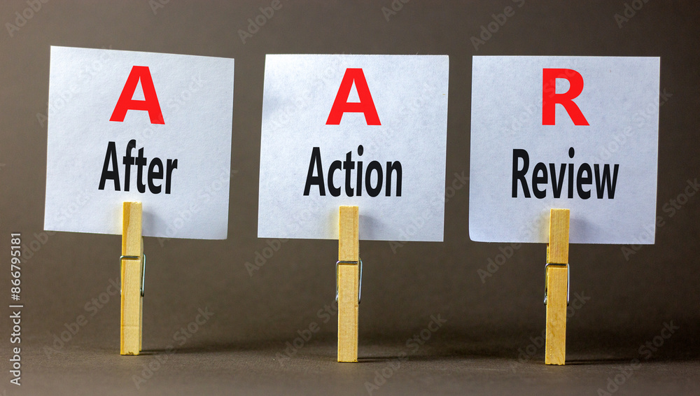 AAR After action review symbol. Concept words AAR After action review ...