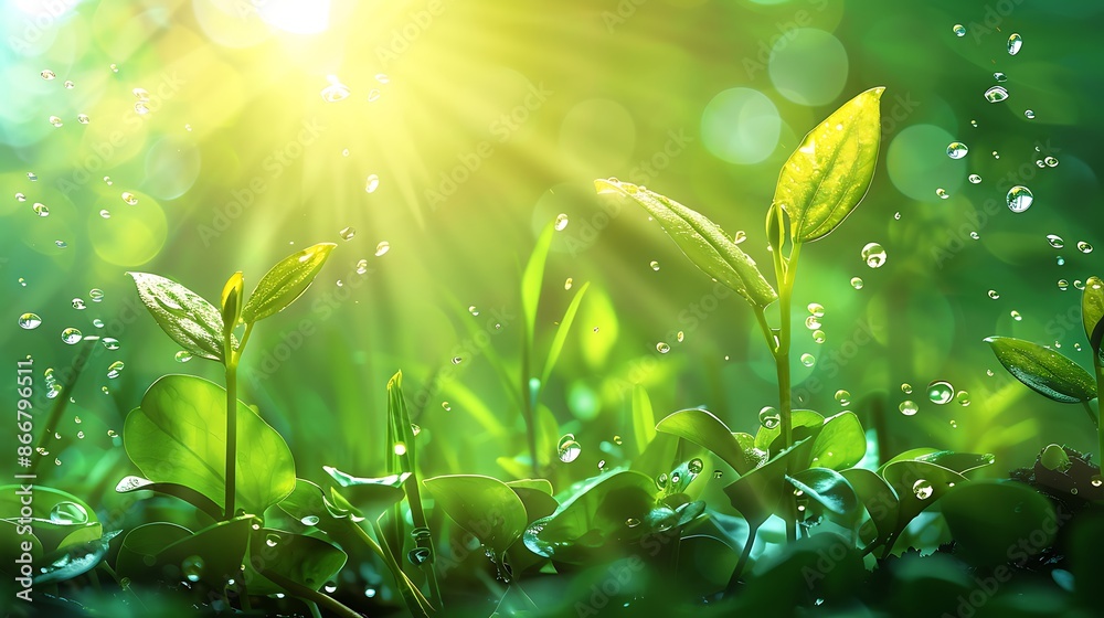 Visual aid illustrating the process of photosynthesis in plants showing ...