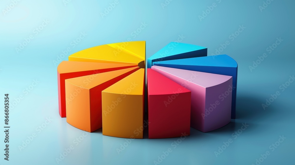 Vector pie chart with segments representing different growth factors in ...