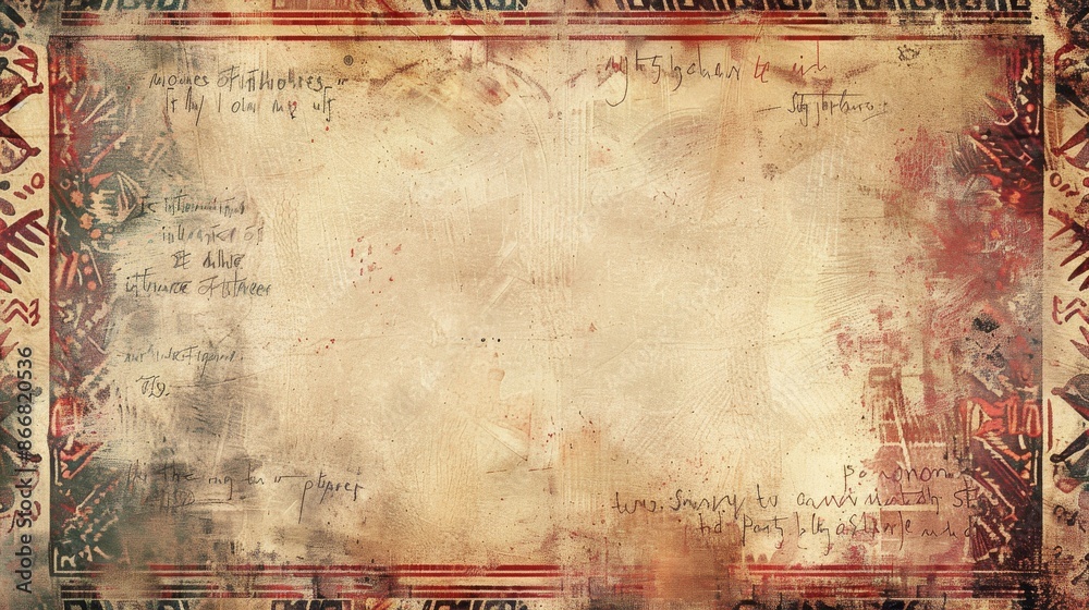 This image depicts a vintage manuscript with handwritten text and worn ...