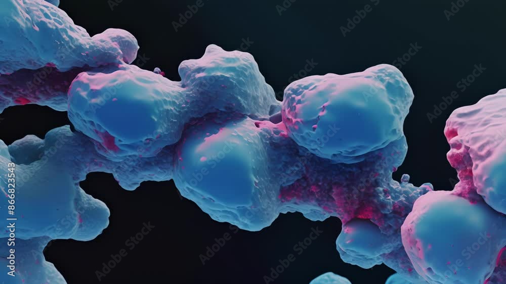 Scanning electron microscope animation of multiple antibodies forming a ...