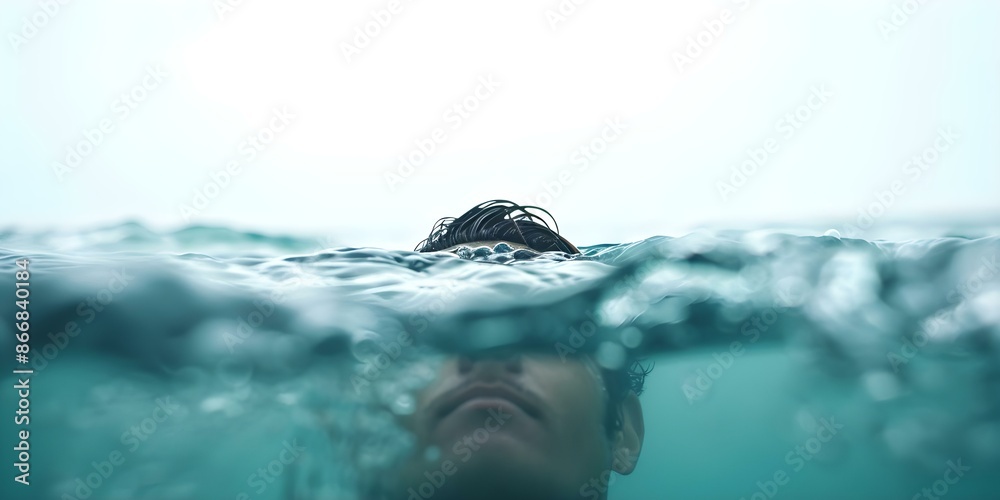 A man's drowning in a water wave evokes negative emotions in a woman ...