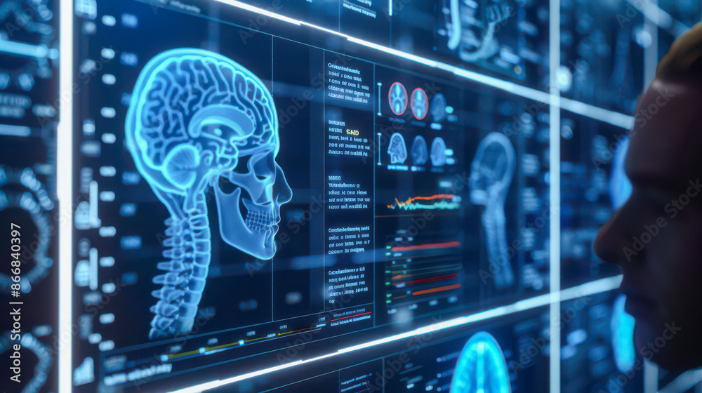 Diagrams and charts showing the use of AI in diagnosing diseases and ...