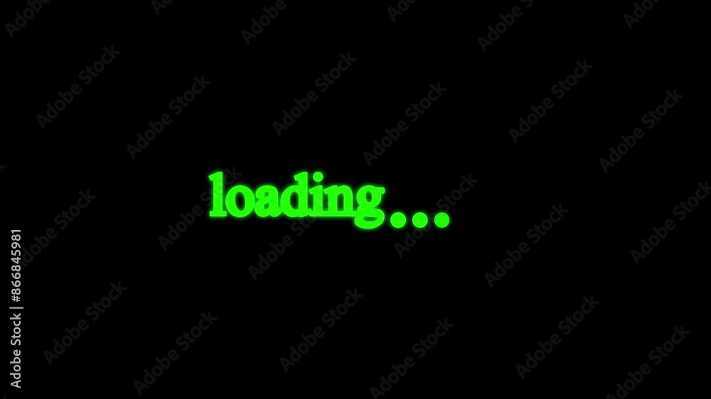 Italicized majuscule black and white loading text animation. Josefin ...