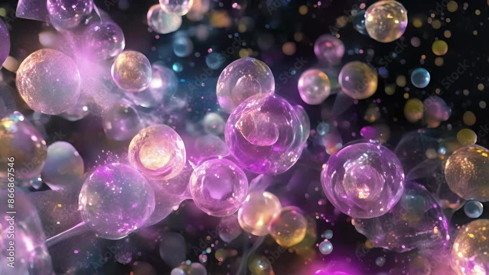 Clusters of fibroblast cells in different phases of the cell cycle some ...