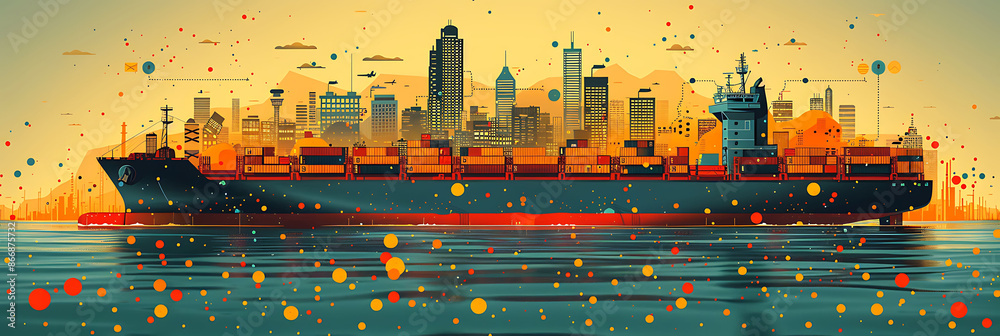 Sleek infographic illustrating the process of export documentation with ...