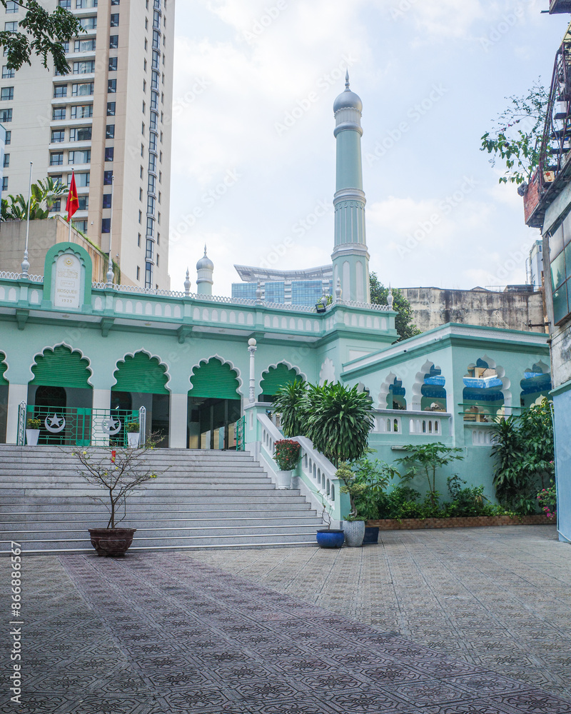 Ho Chi Minh City, Vietnam - 2 Feb, 2024: Saigon Central Mosque in Ho ...