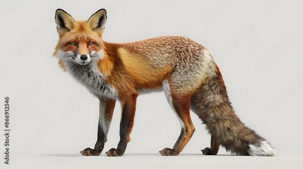 Visual resource Red Fox Vulpes vulpes showcasing its intense gaze ...