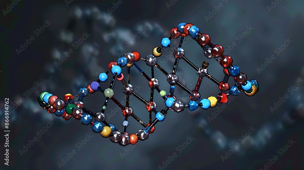 Educational chart on DNA Structure explaining the double helix model ...