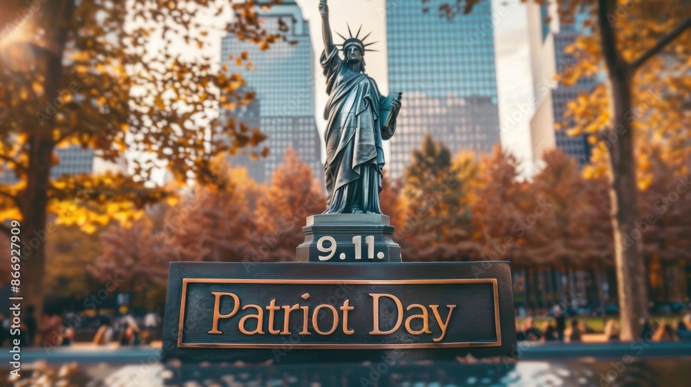 Solemn remembrance: text 9.11. patriot day, honoring memory of those ...