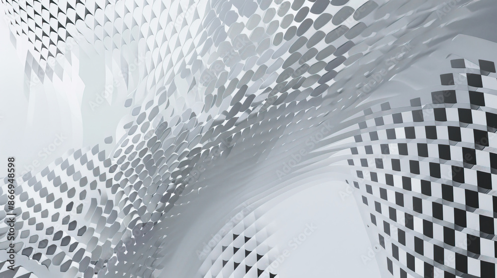 Simple and clear halftone print continuous-tone image with abstract ...