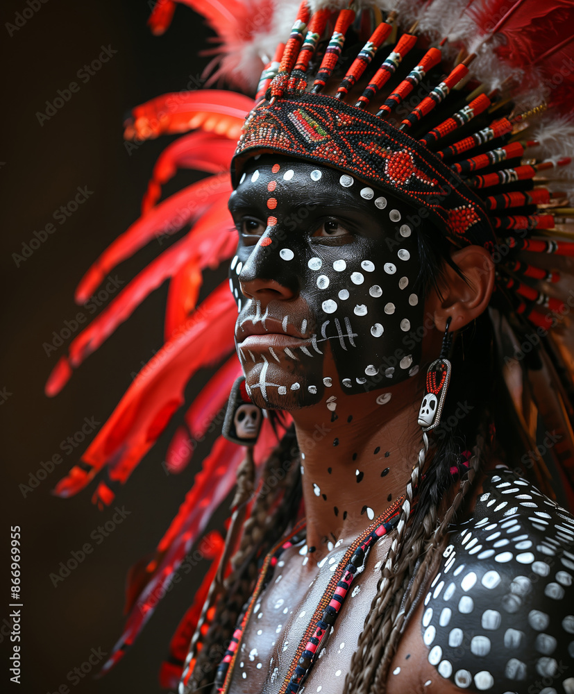 International Day of the World’s Indigenous People. man with death ...