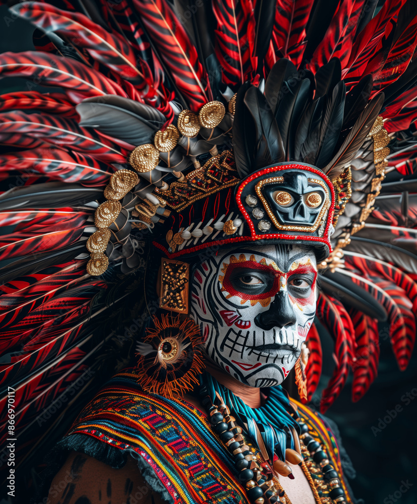 International Day of the World’s Indigenous People. man with death ...