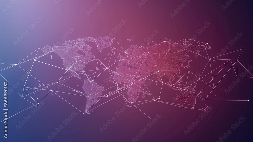 A simple world map background with highlighted routes, perfect for ...