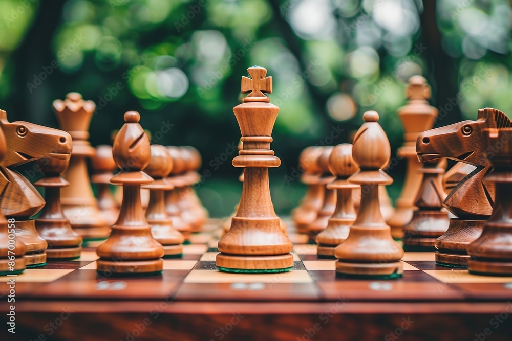 Macro image of a chess board, symbolizing the strategic thought process ...