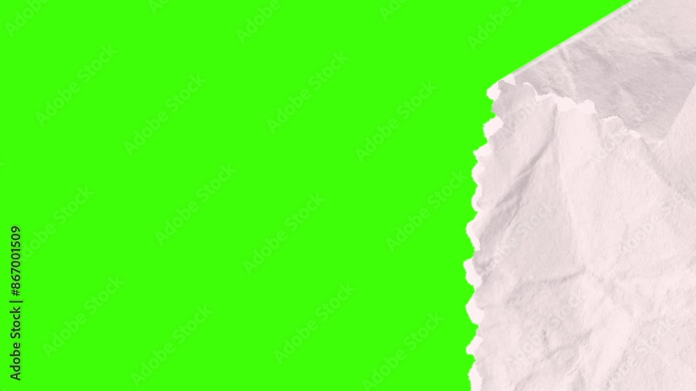 4K Tearing paper green screen animated background. Abstract paper ...