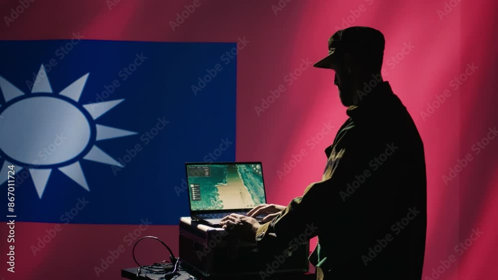 Taiwan freedom fighters air defense command operator using radar to ...