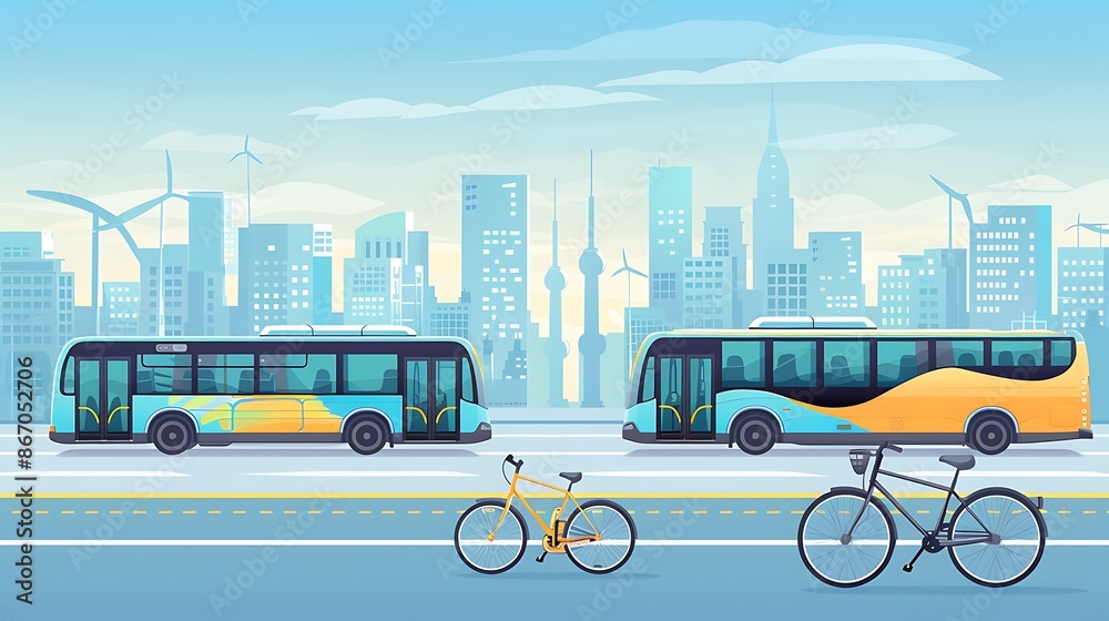 Urban Eco-Friendly Transportation: Electric Buses, Bike Lanes, and ...