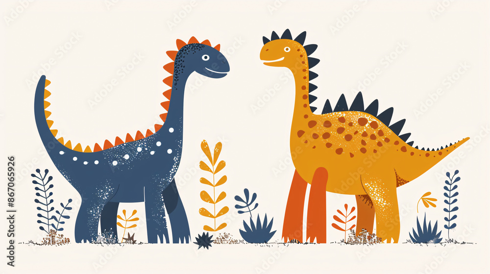Simple and bold dinosaur clipart, including brontosaurus and ...