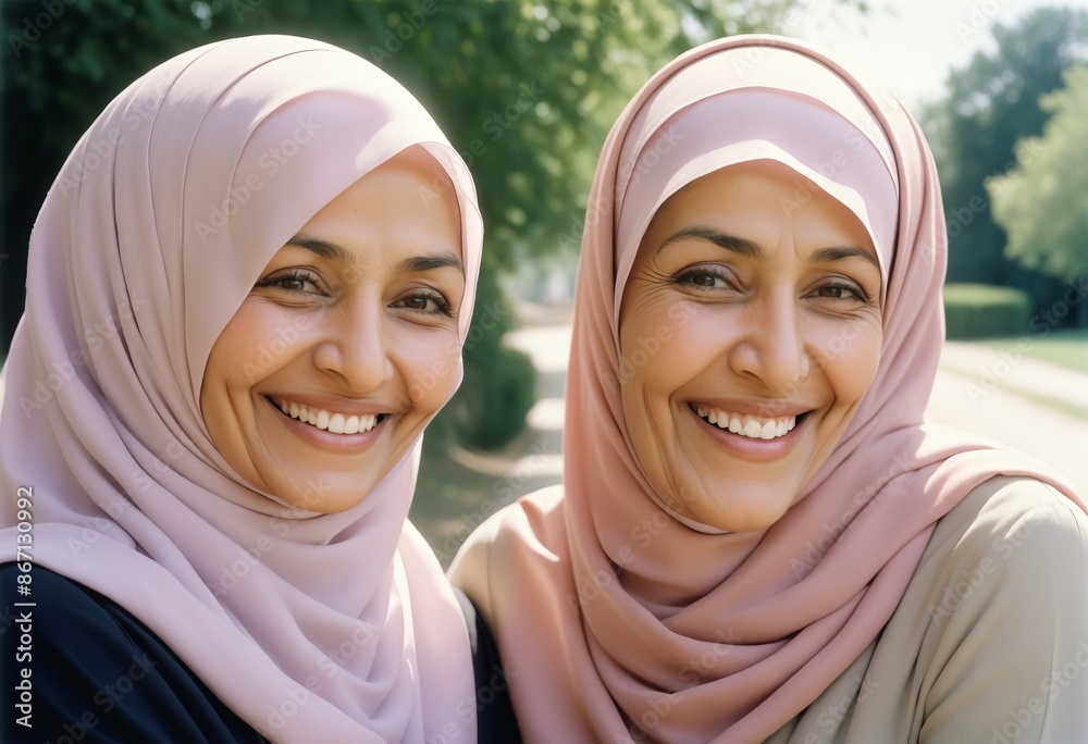 Embracing Diversity with Middle-Aged Muslim Women Stock Photo | Adobe Stock