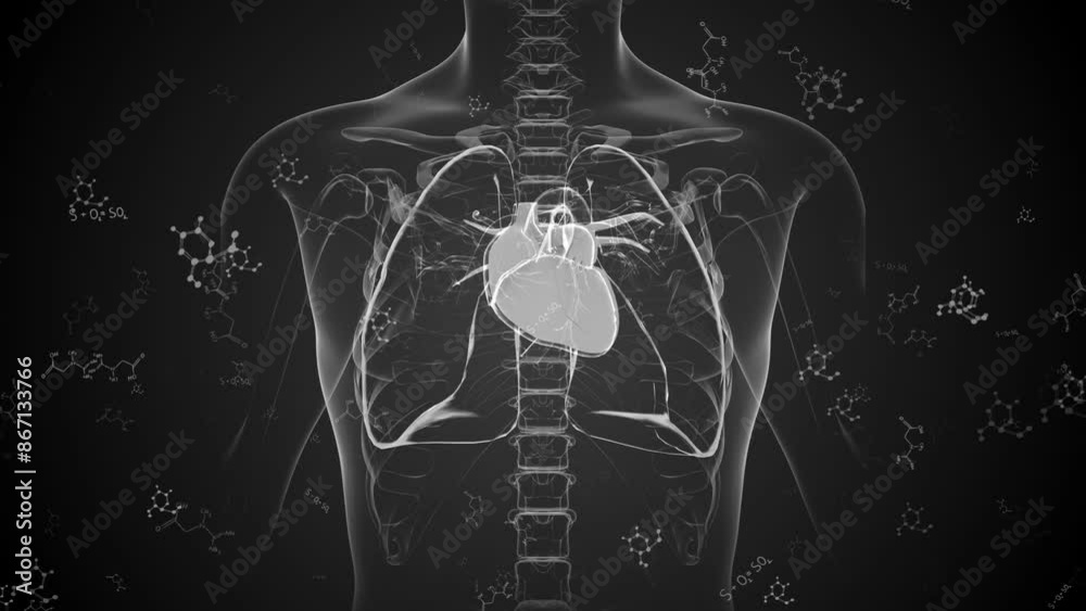 This animation shows the anatomy of the human heart in detail, with ...