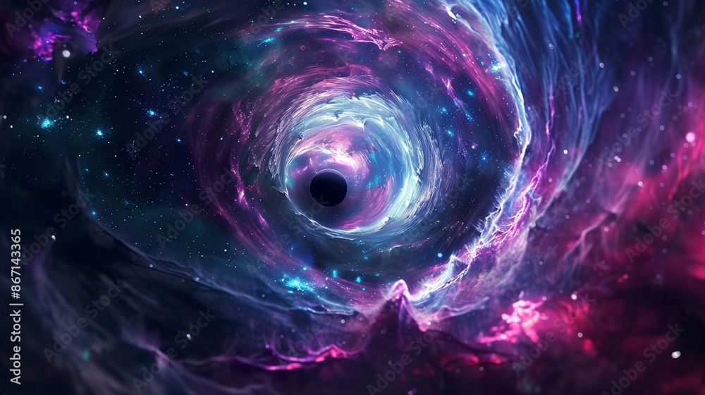 black hole, science fiction wallpaper. Beauty of deep space. Colorful ...