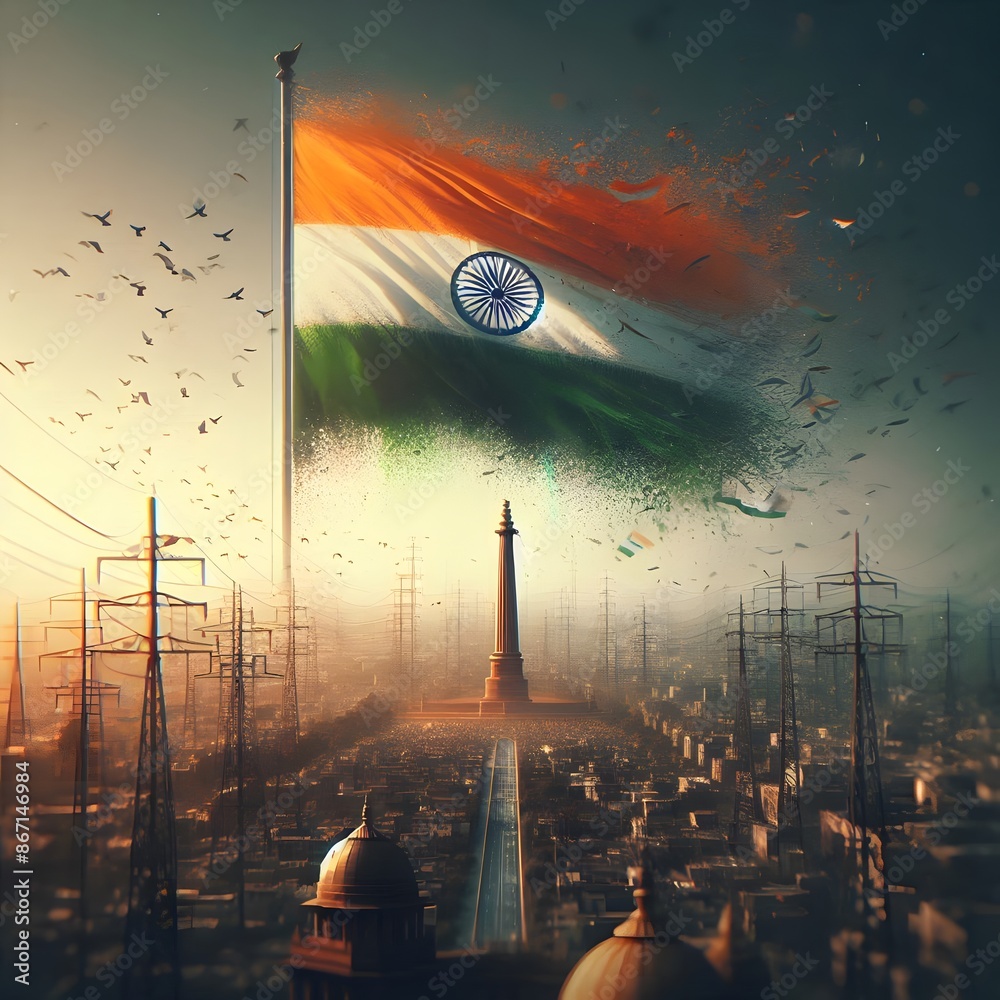 Celebrating of India's Independence day. Indian Independence Day ...