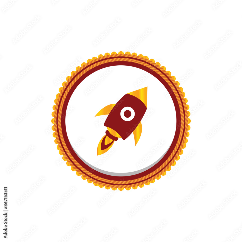 Spacecraft launch icon. spacecraft or spaceship launching facility ...