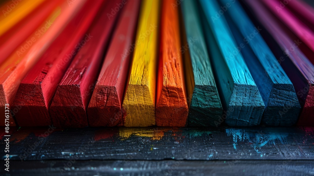 Abstract spectrum of colors blending together, symbolizing the ...